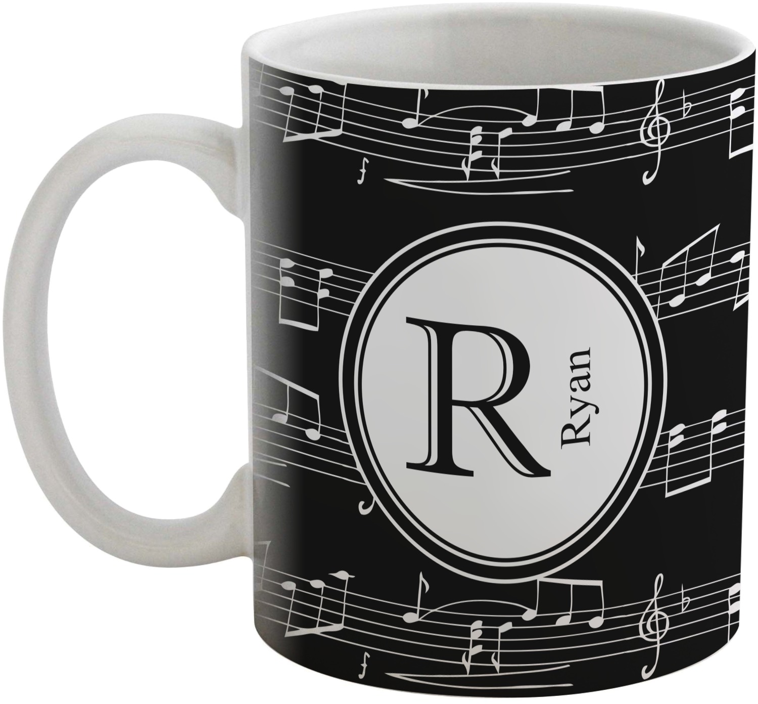 Musical Notes Coffee Mug (Personalized) - YouCustomizeIt