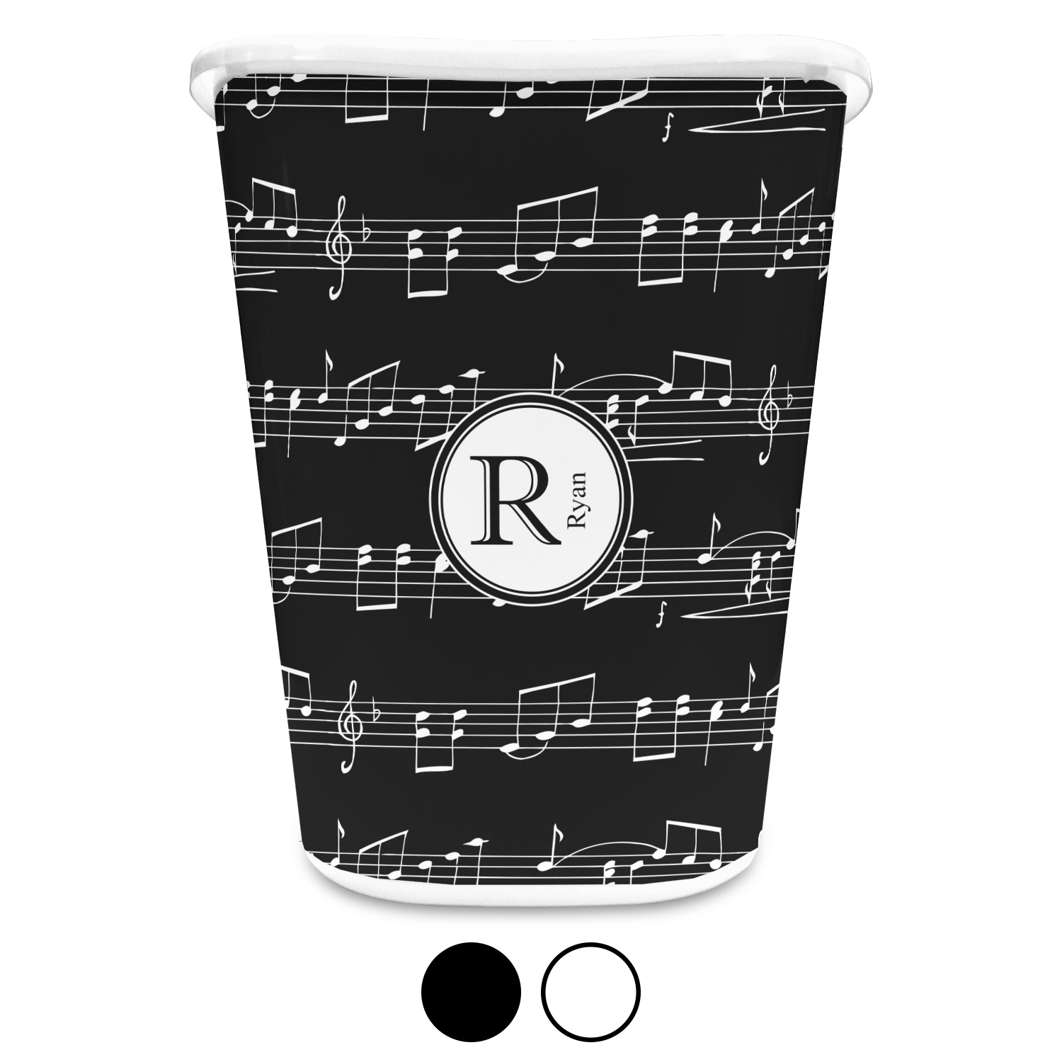 Musical Notes Waste Basket (Personalized) - YouCustomizeIt