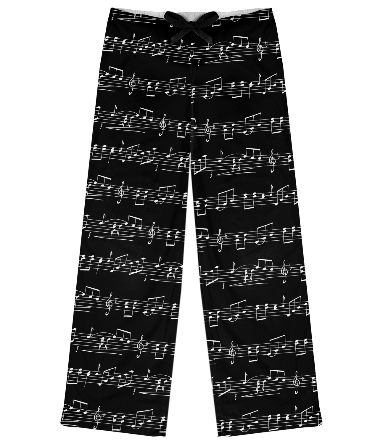 Musical Notes Womens Pajama Pants - 2XL (Personalized) - YouCustomizeIt