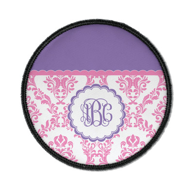 Custom Pink, White & Purple Damask Iron on Patches (Personalized ...