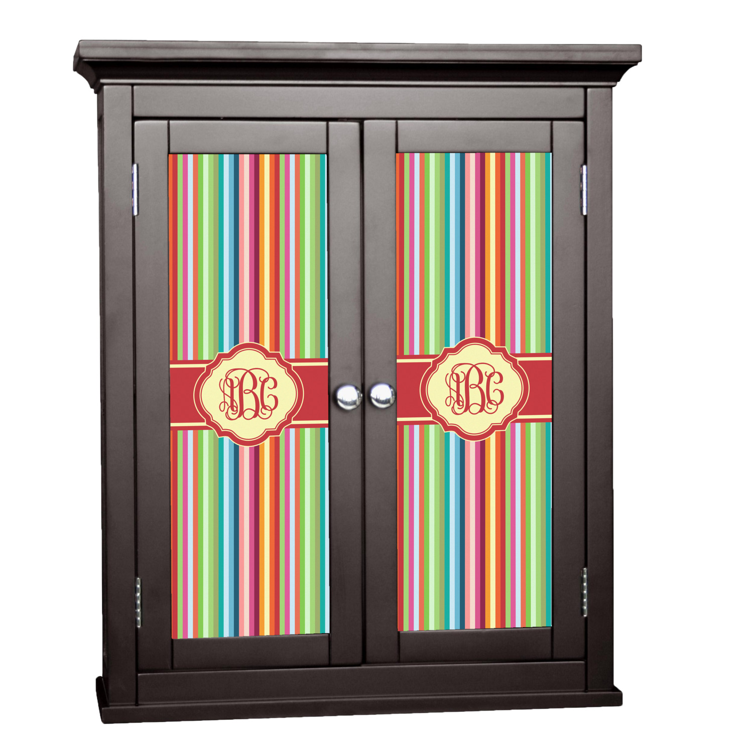 Custom Retro Vertical Stripes Cabinet Decal - Custom Size (Personalized ...