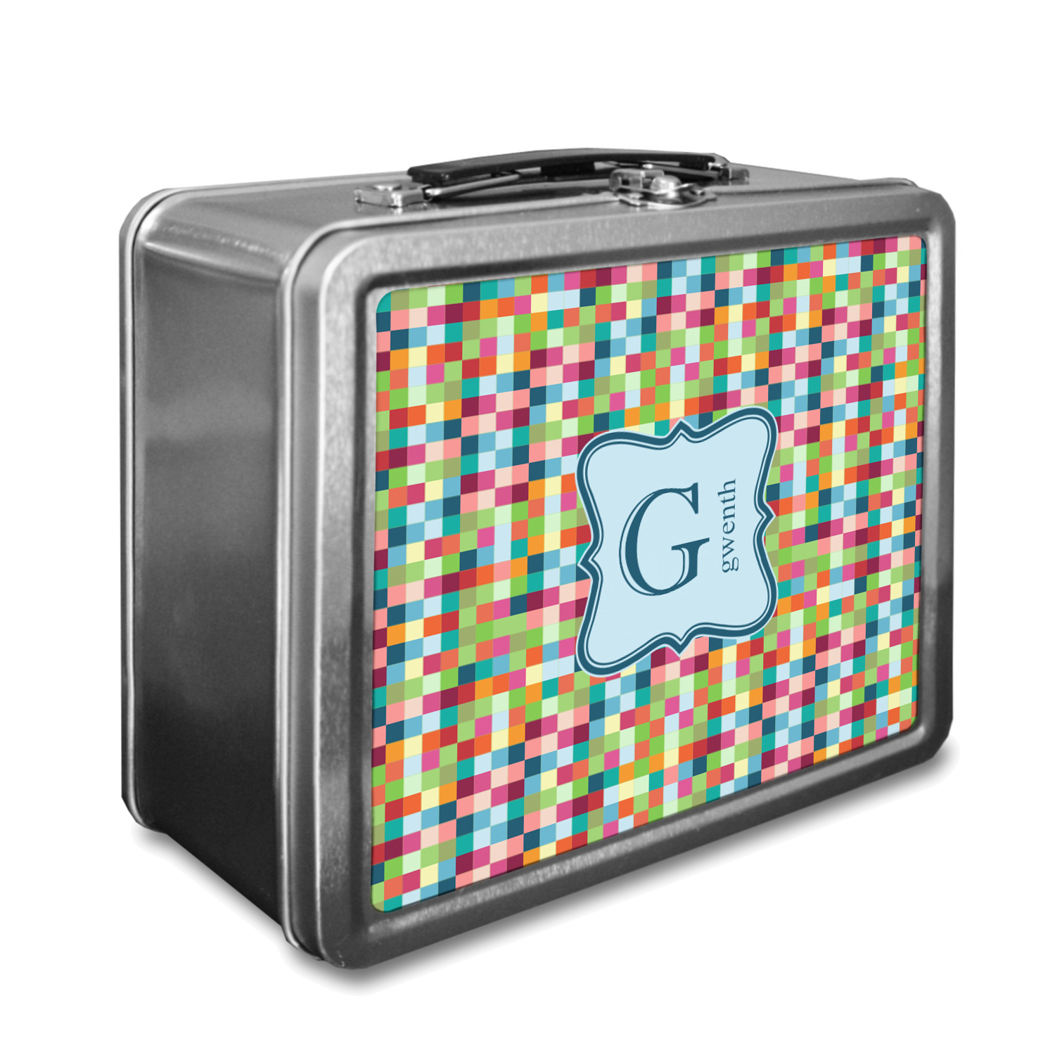 Retro Pixel Squares Lunch Box (Personalized) - YouCustomizeIt