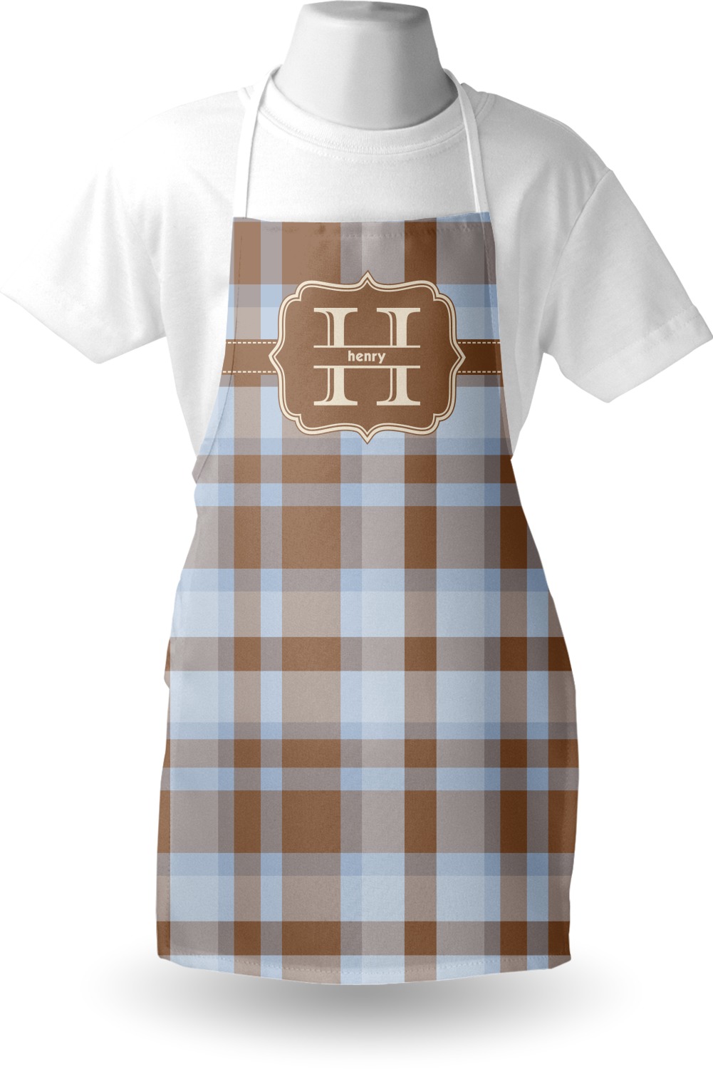 Two Color Plaid Apron (Personalized) - YouCustomizeIt