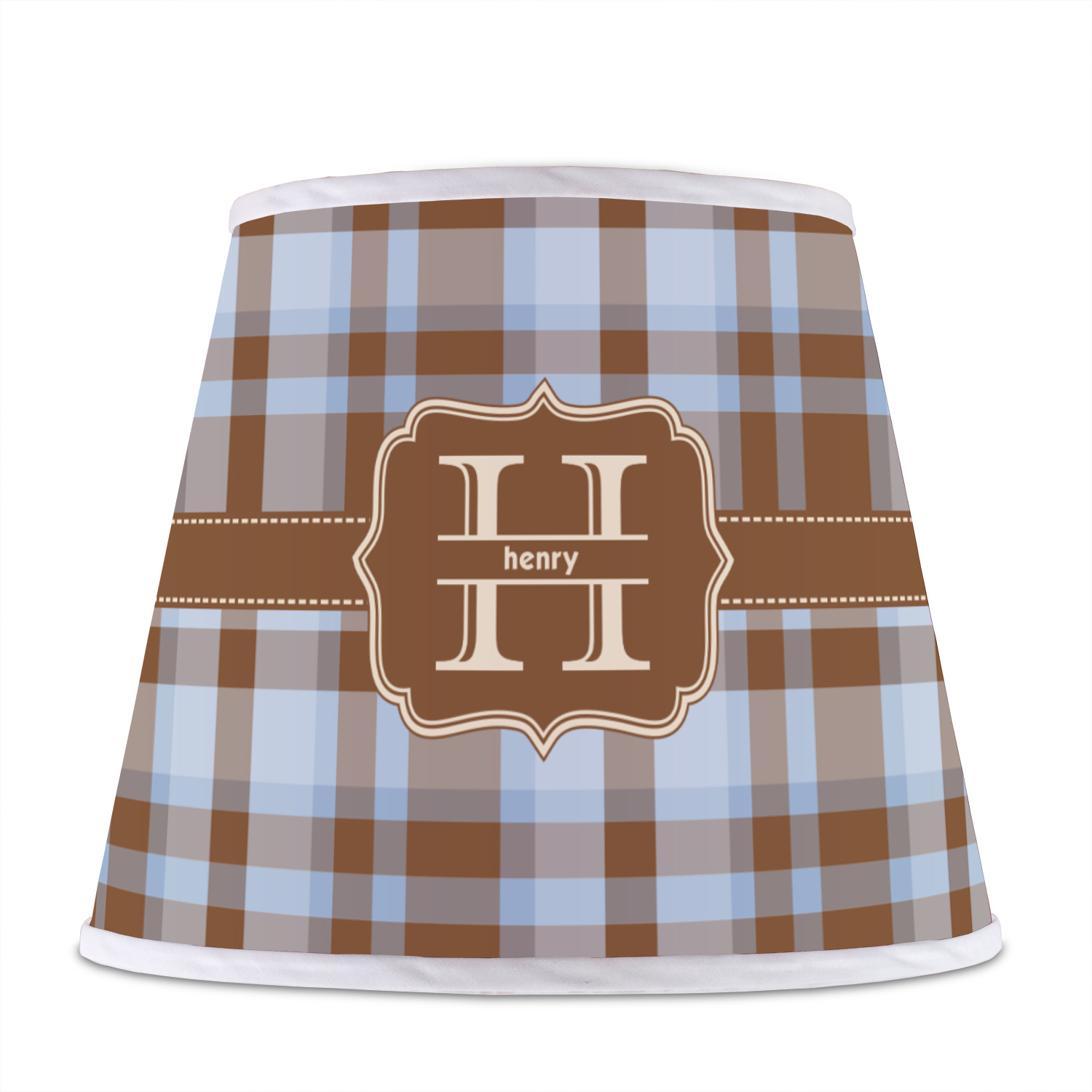 Two Color Plaid Empire Lamp Shade (Personalized) - YouCustomizeIt