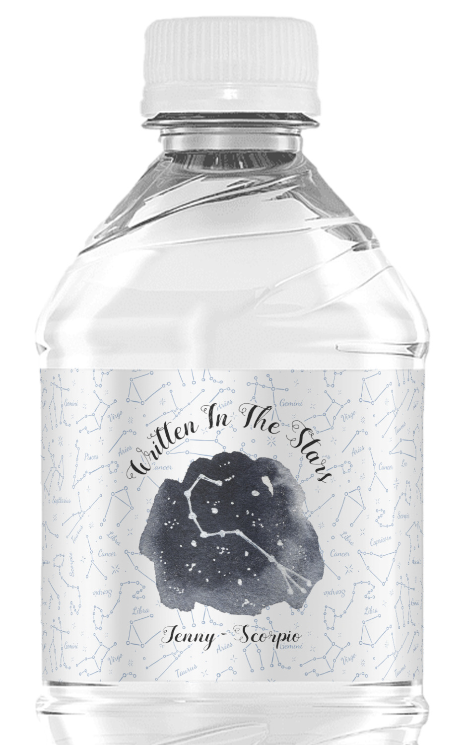 Custom Zodiac Constellations Water Bottle Labels - Custom Sized ...