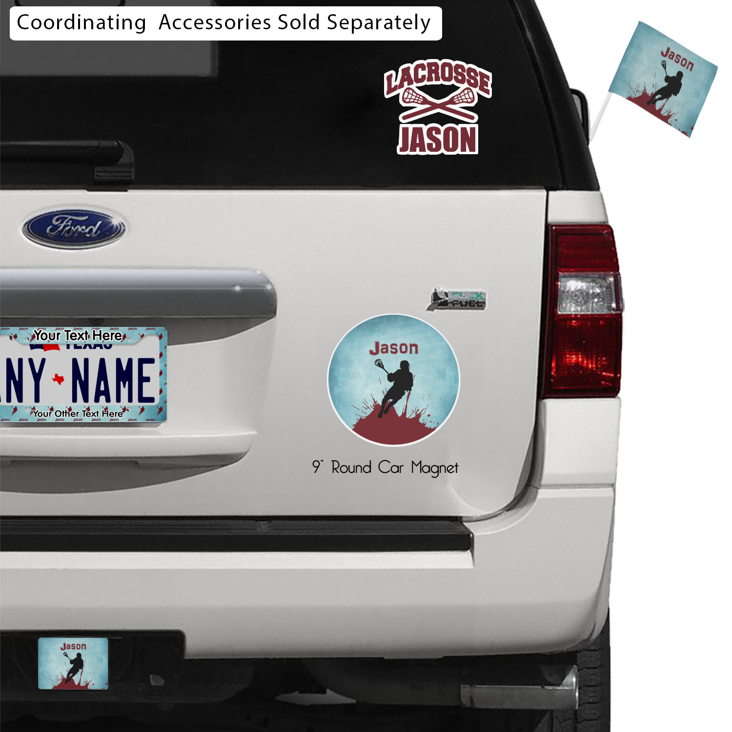 Custom Lacrosse Graphic Car Decal (Personalized) | YouCustomizeIt