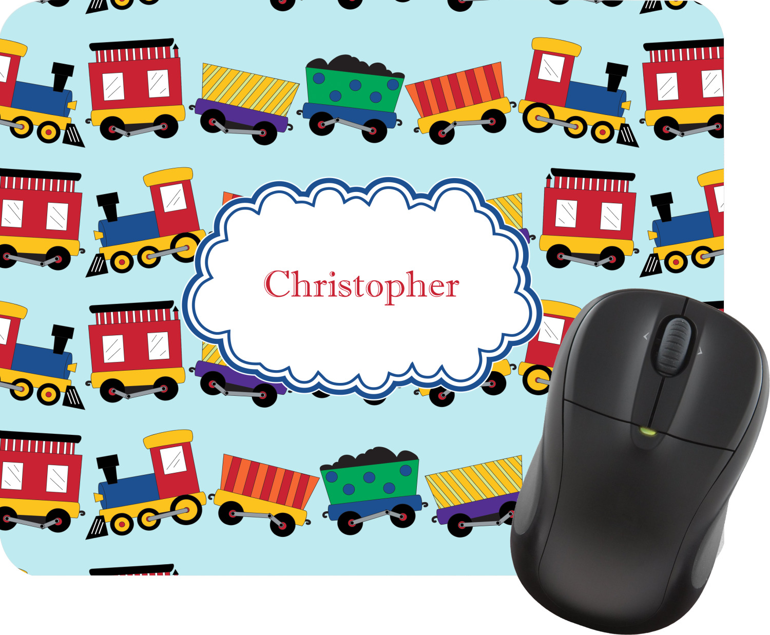 Trains Rectangular Mouse Pad (Personalized) - YouCustomizeIt