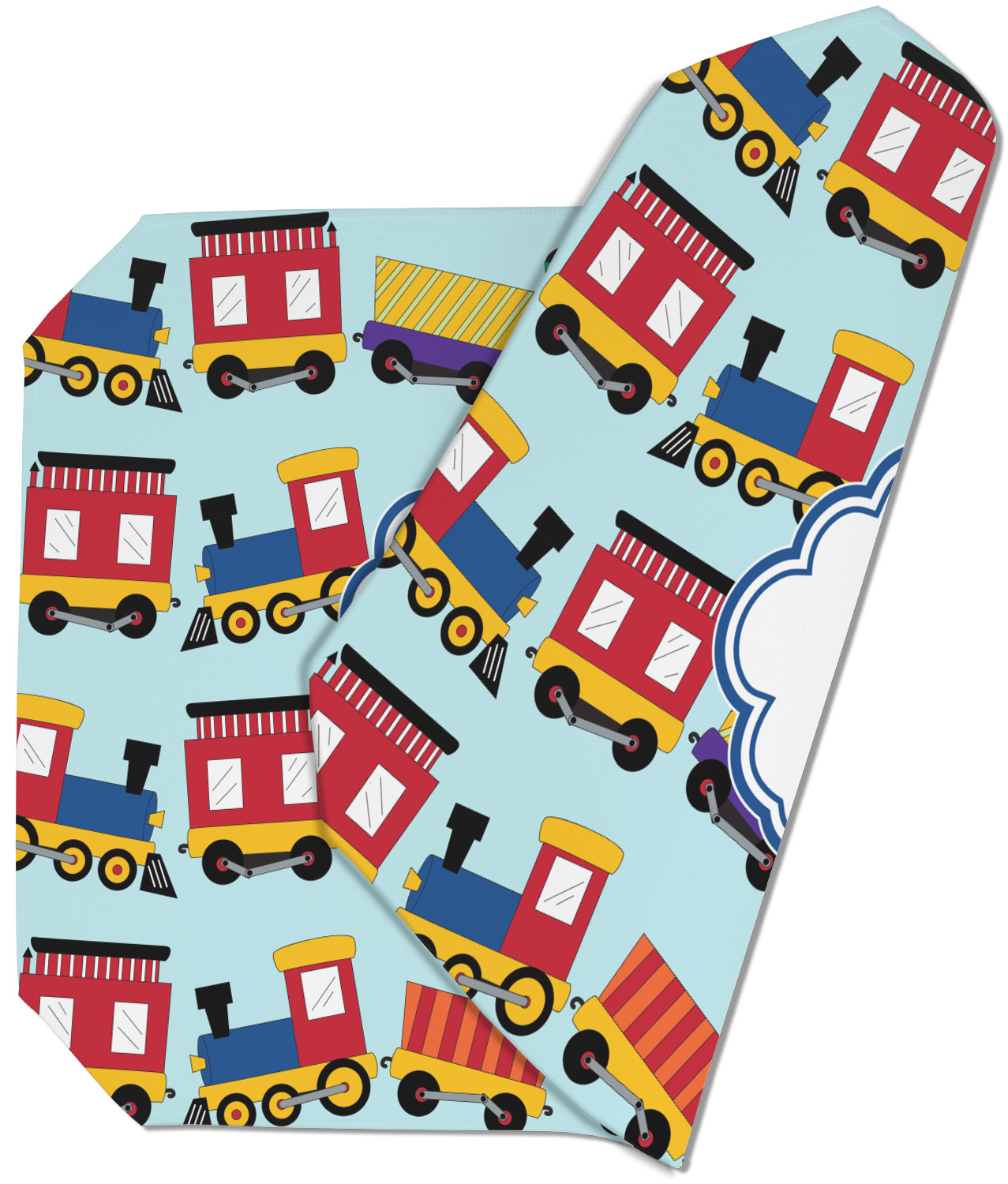 Custom Trains Dining Table Mat - Octagon w/ Name or Text | YouCustomizeIt