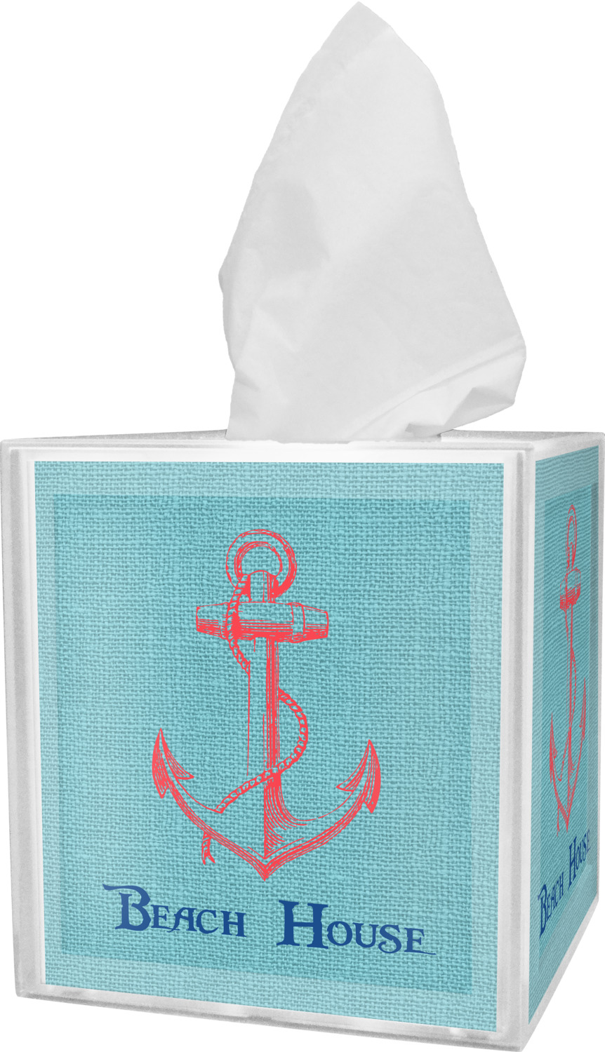 Chic Beach House Tissue Box Cover - YouCustomizeIt