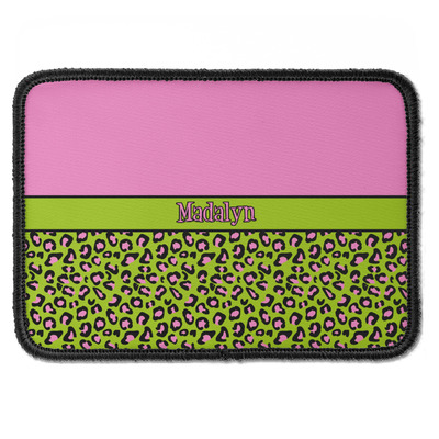 Custom Pink & Lime Green Leopard Iron on Patches (Personalized ...