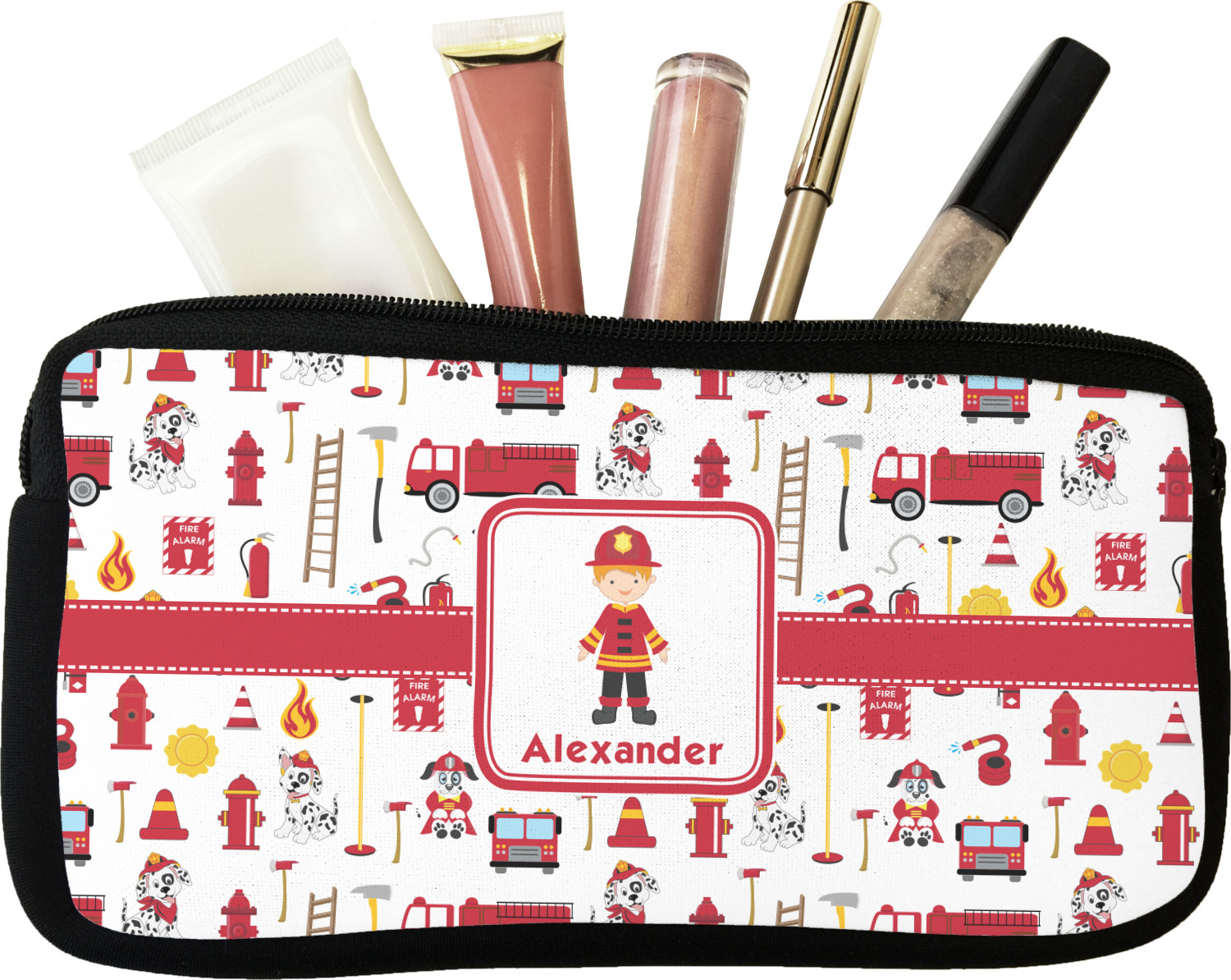 Custom Firefighter Character Makeup / Cosmetic Bag (Personalized ...