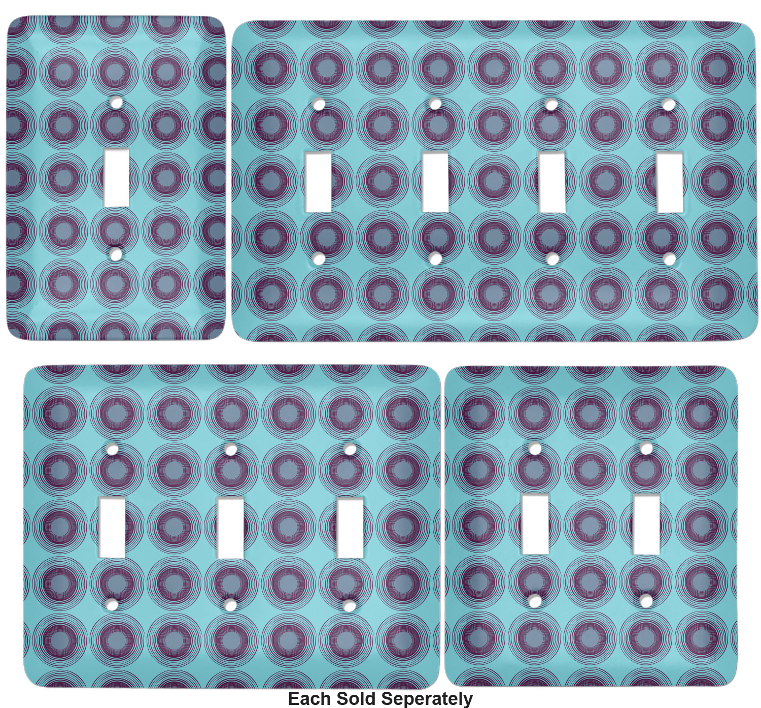 Concentric Circles Light Switch Cover (Personalized) - YouCustomizeIt