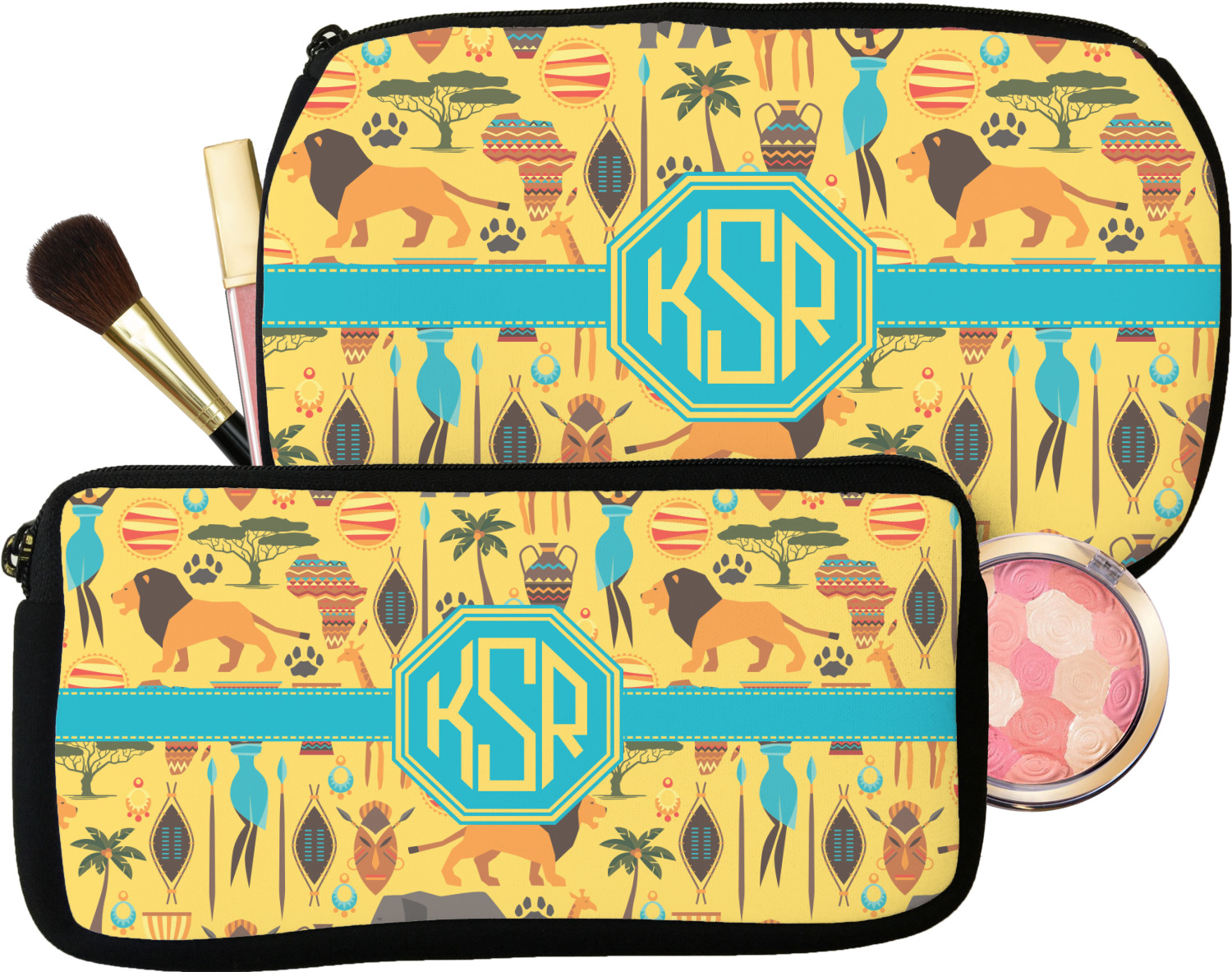 Custom African Safari Makeup / Cosmetic Bag (Personalized) | YouCustomizeIt