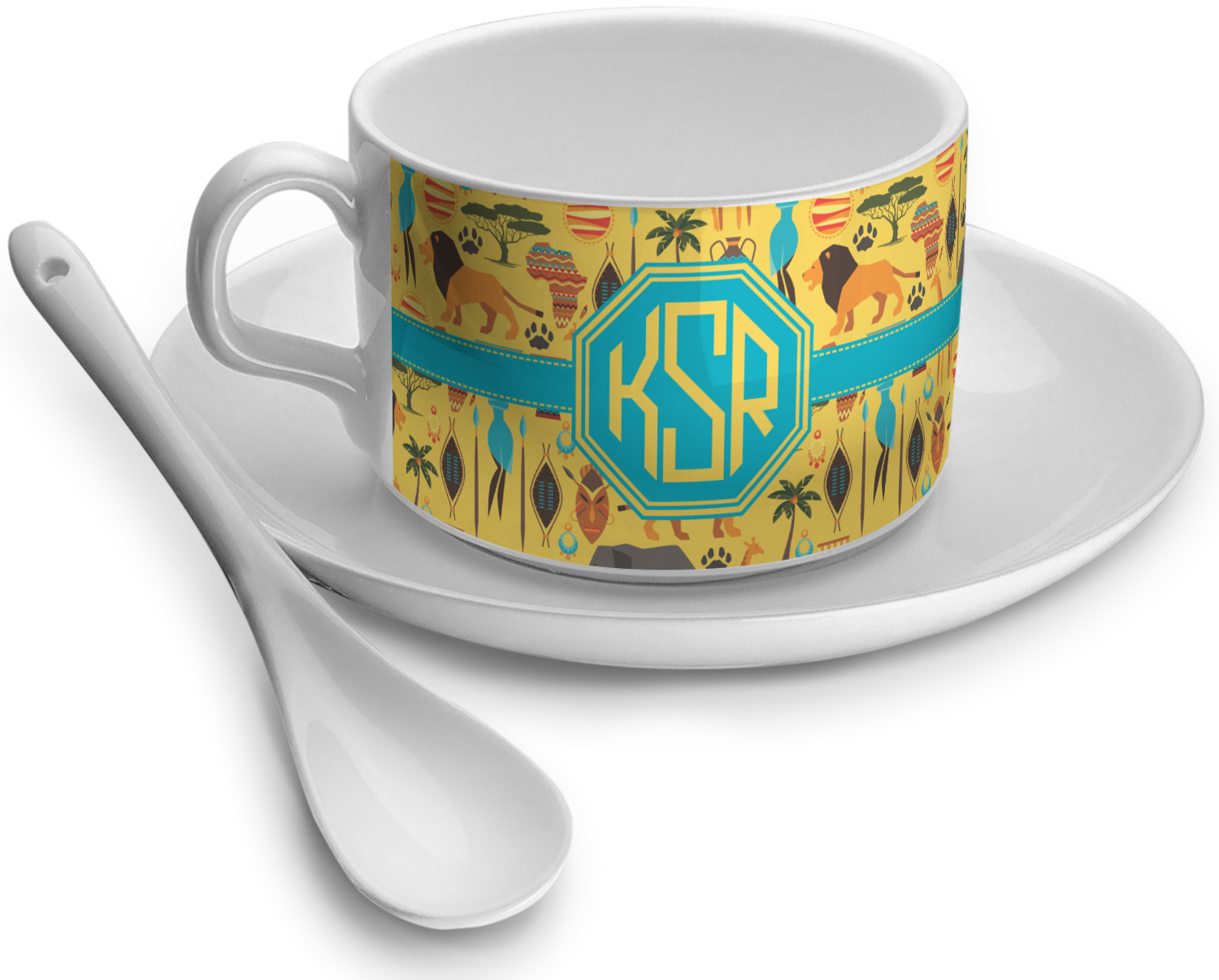 African Safari Tea Cup - Set of 4 (Personalized) - YouCustomizeIt