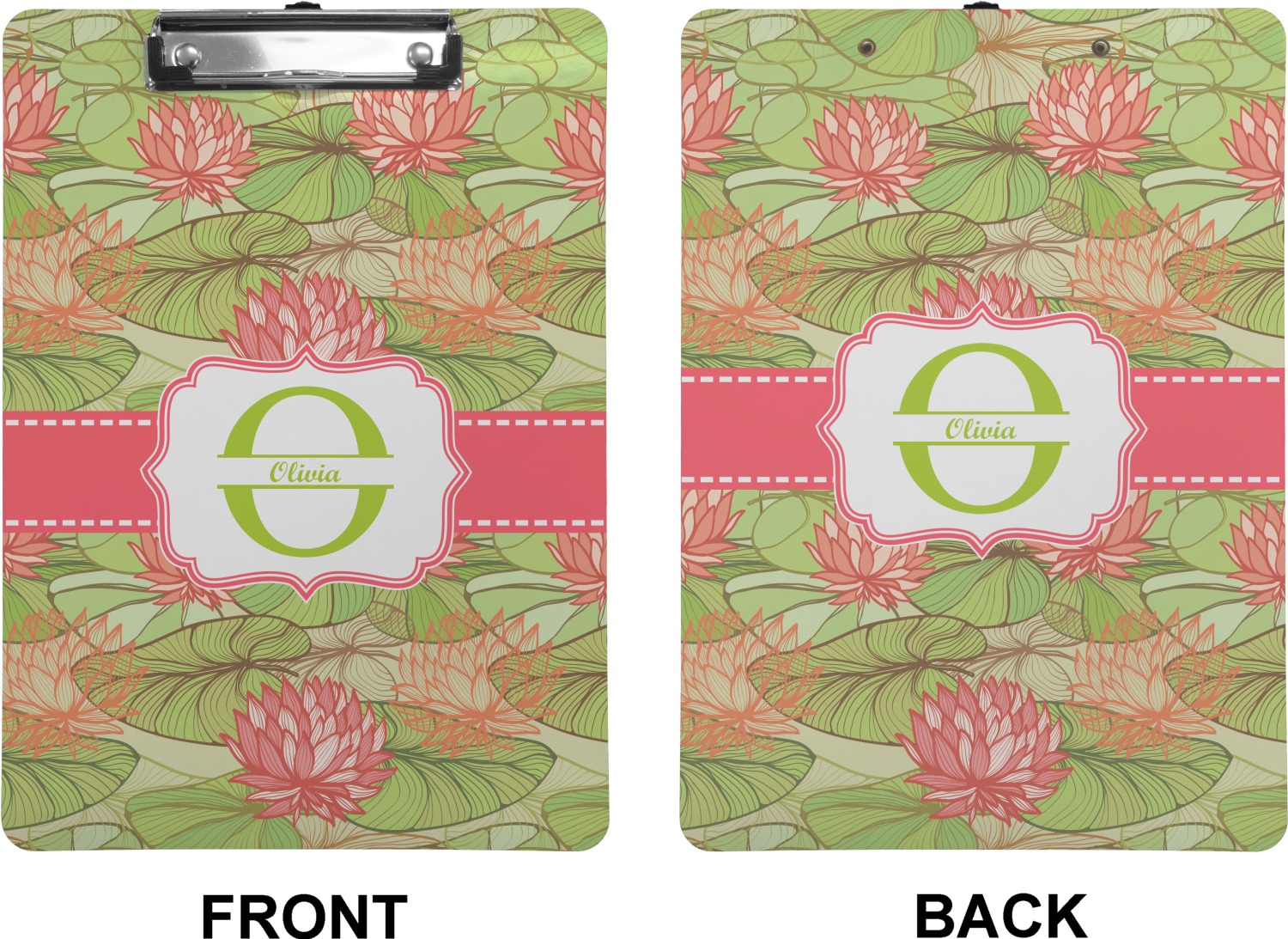 Lily Pads Clipboard (Letter Size) (Personalized) - YouCustomizeIt