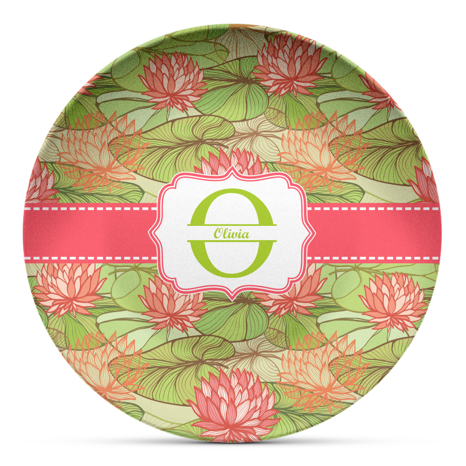 Custom Lily Pads Microwave Safe Plastic Plate - Composite Polymer ...