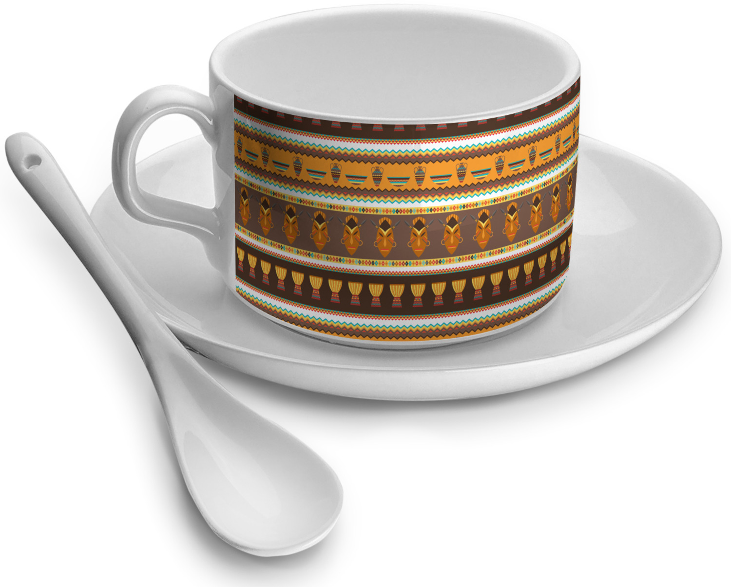 African Masks Tea Cup - Set of 4 - YouCustomizeIt