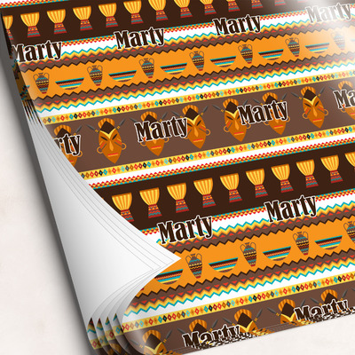 African Masks Wrapping Paper - YouCustomizeIt