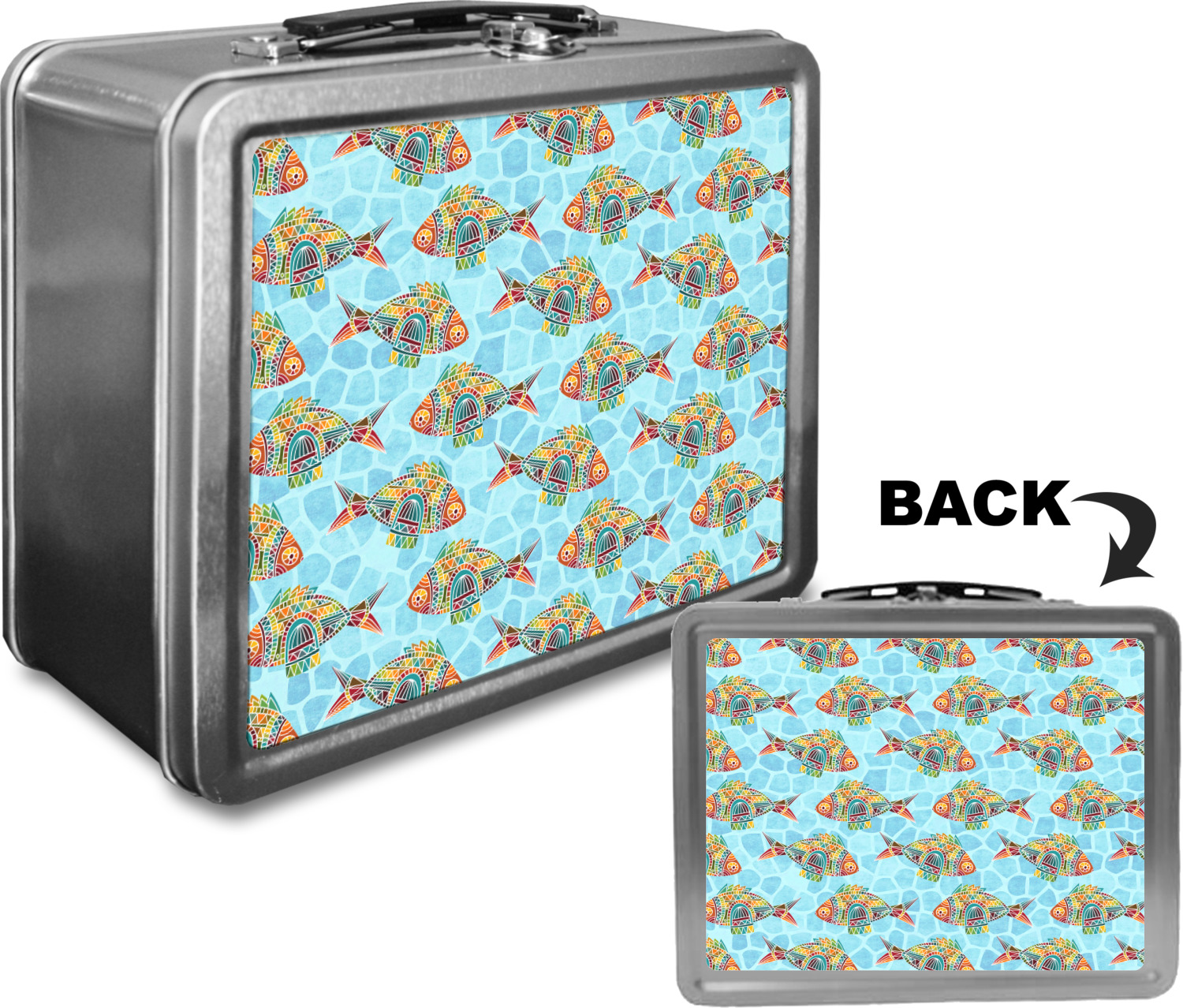 Mosaic Fish Lunch Box - YouCustomizeIt