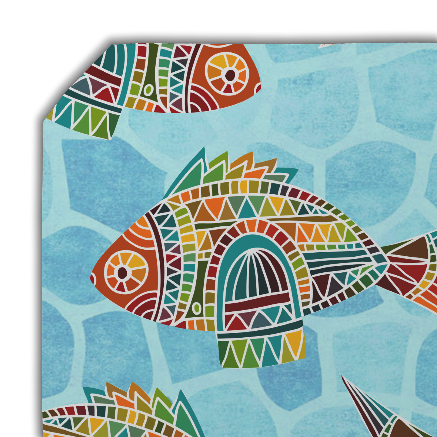 Custom Mosaic Fish Dining Table Mat - Octagon | YouCustomizeIt