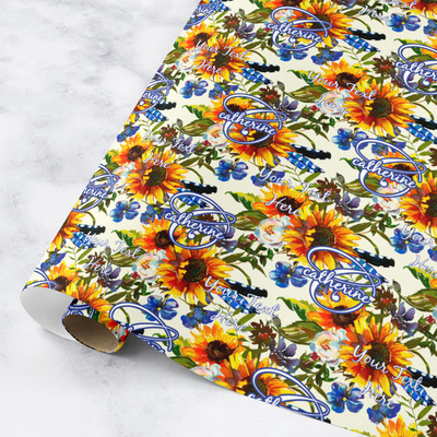 Custom Sunflowers Wrapping Paper (Personalized) | YouCustomizeIt