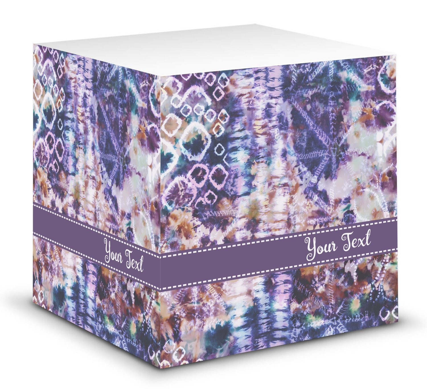 Custom Tie Dye Sticky Note Cube (Personalized) | YouCustomizeIt