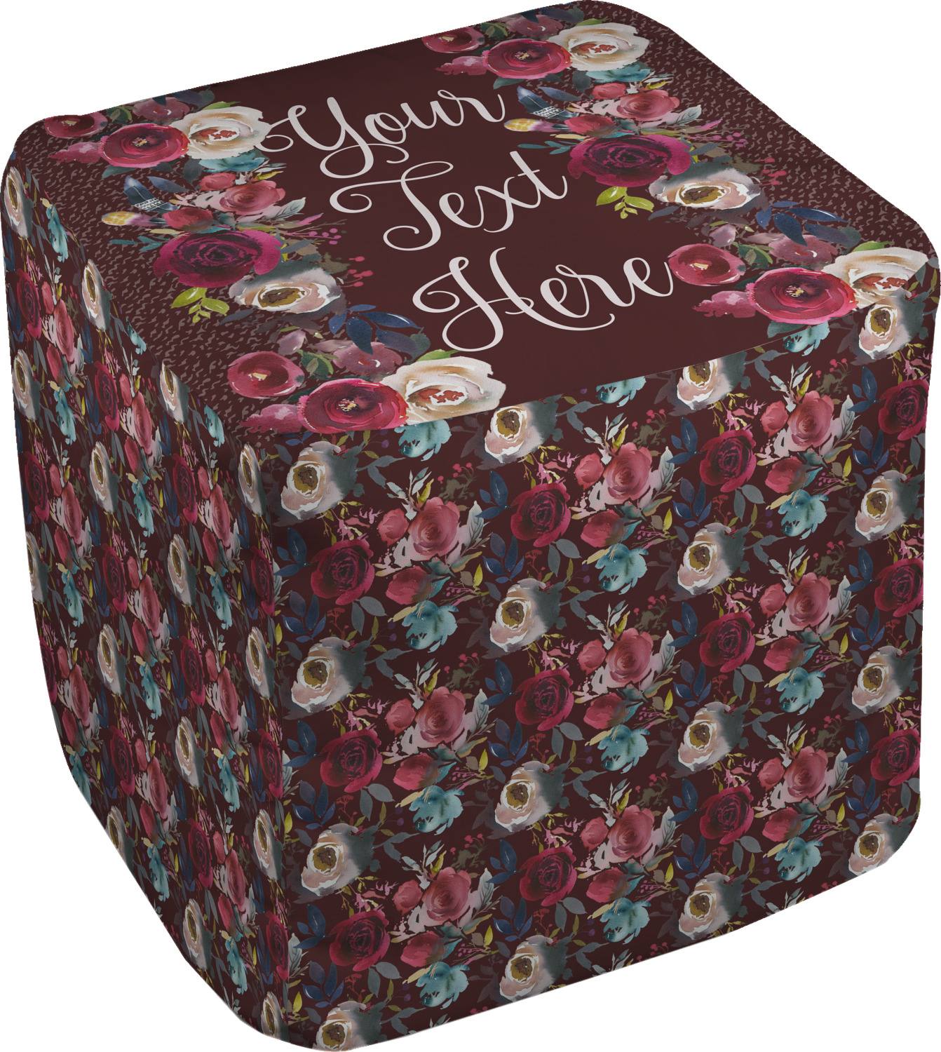 Custom Boho Cube Pouf Ottoman - 18" (Personalized) | YouCustomizeIt