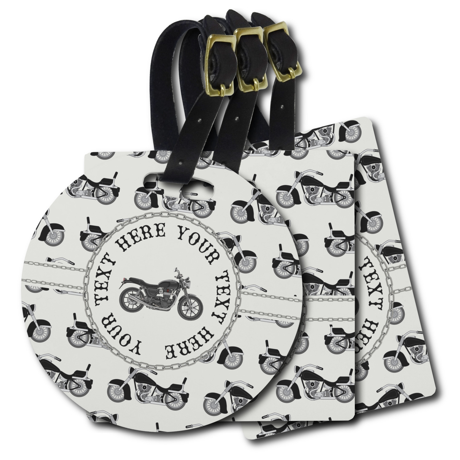 Custom Motorcycle Plastic Luggage Tag (Personalized) | YouCustomizeIt