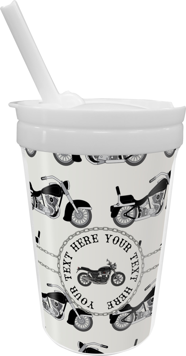 Motorcycle Sippy Cup with Straw (Personalized) - YouCustomizeIt