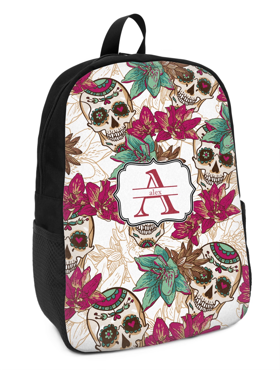Sugar Skulls & Flowers Kids Backpack (Personalized) - YouCustomizeIt