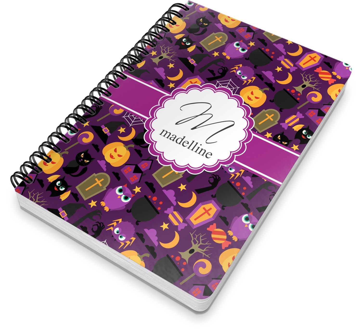 Halloween Spiral Bound Notebook - 7x10 (Personalized) - YouCustomizeIt