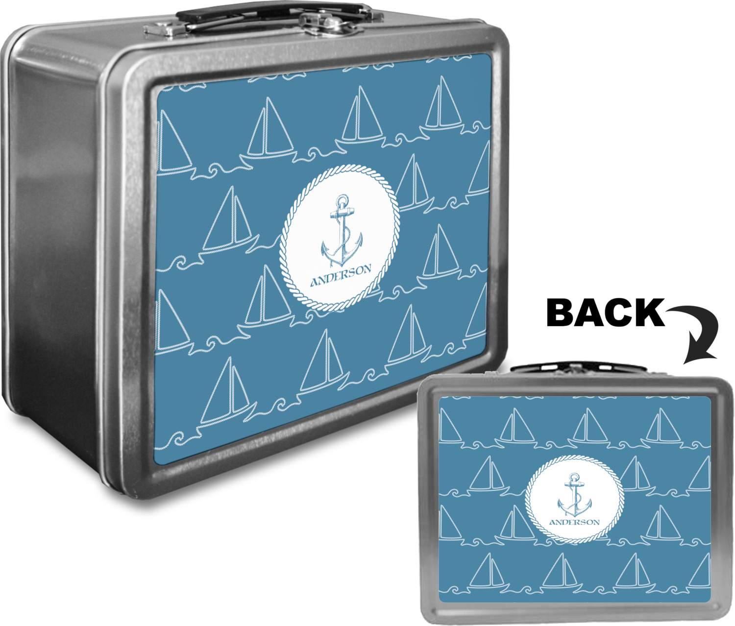 Custom Rope Sail Boats Lunch Box (Personalized) | YouCustomizeIt
