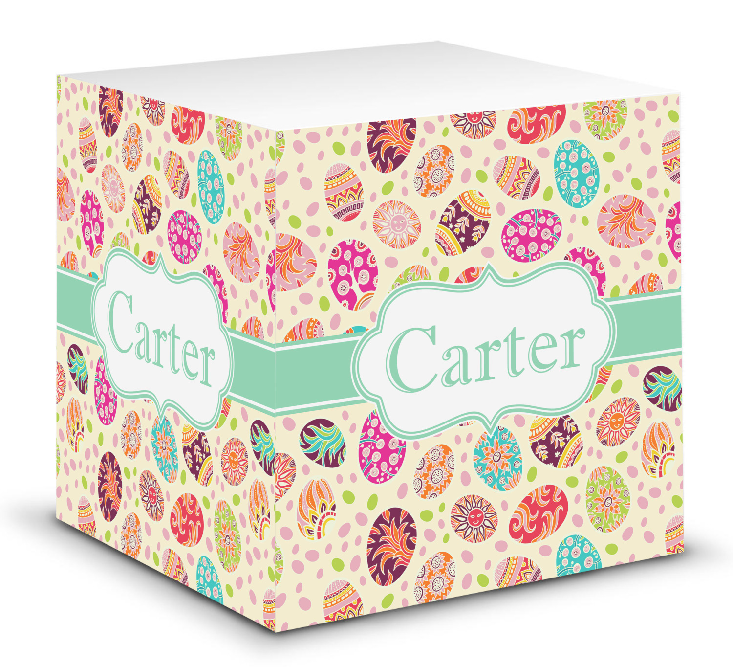 Easter Eggs Sticky Note Cube (Personalized) - YouCustomizeIt