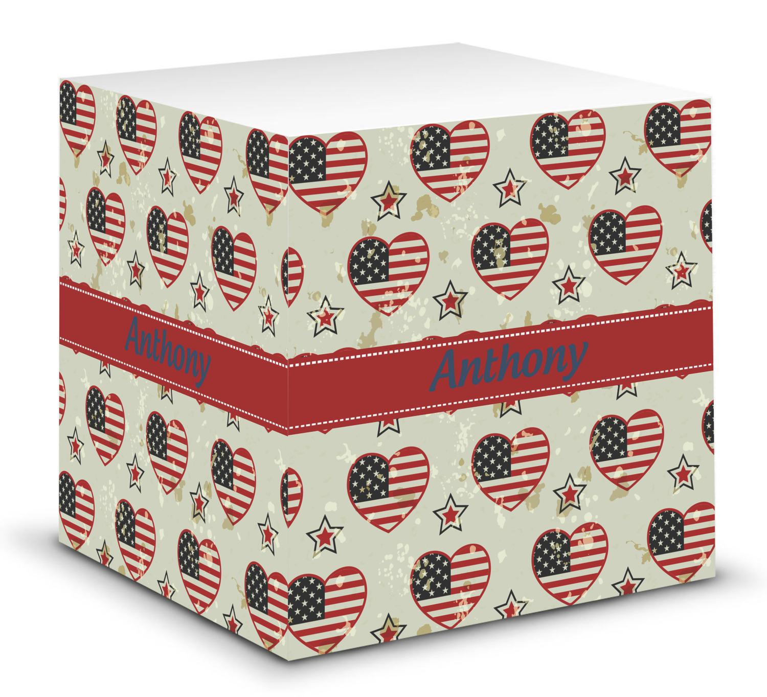 Americana Sticky Note Cube (Personalized) - YouCustomizeIt