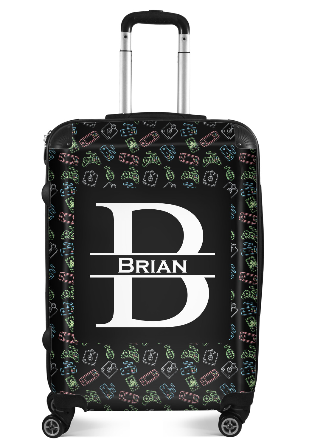 Custom Video Game Suitcase - 24" Medium - Checked (Personalized ...
