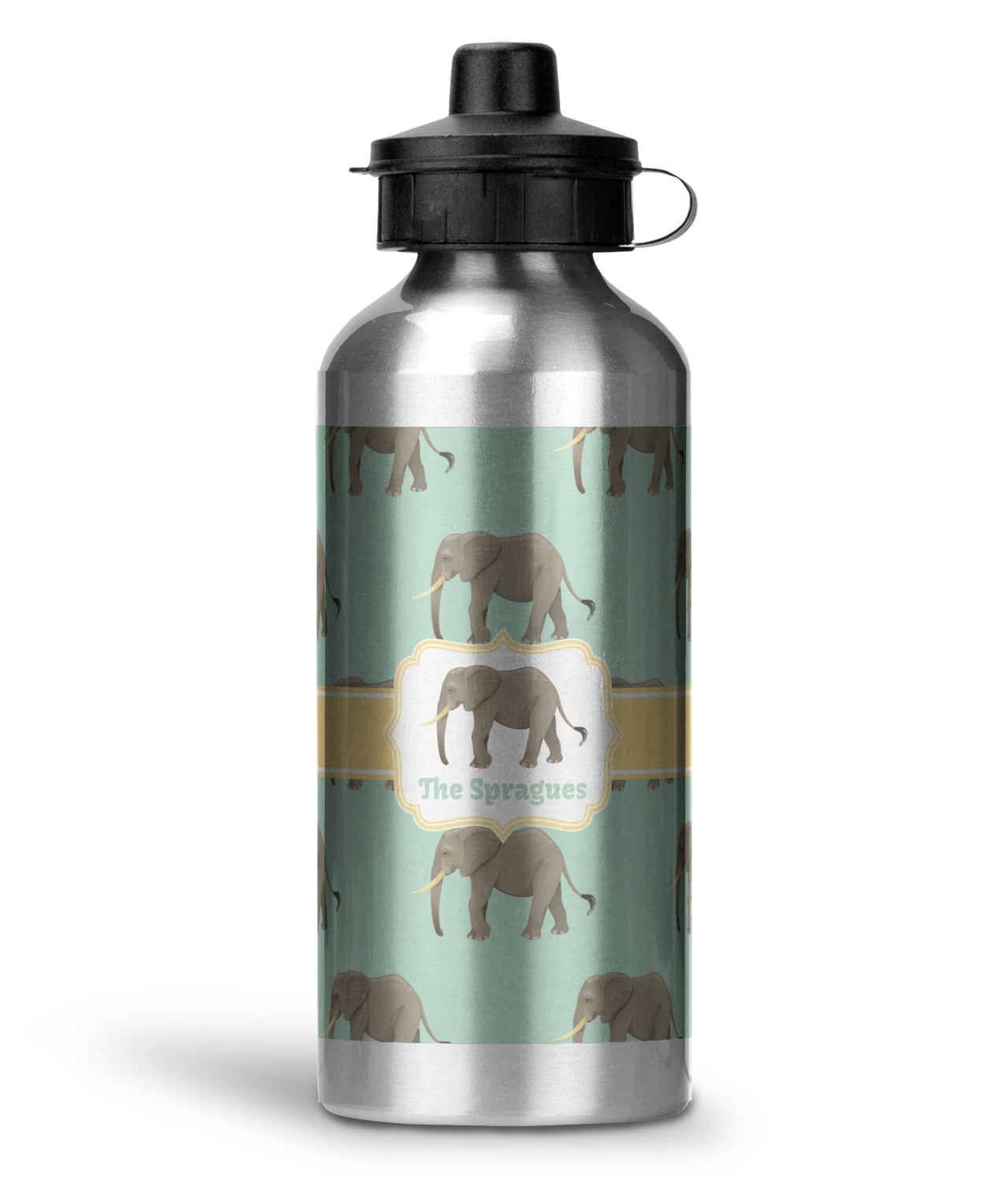 Elephant Water Bottle - Aluminum - 20 oz (Personalized) - YouCustomizeIt