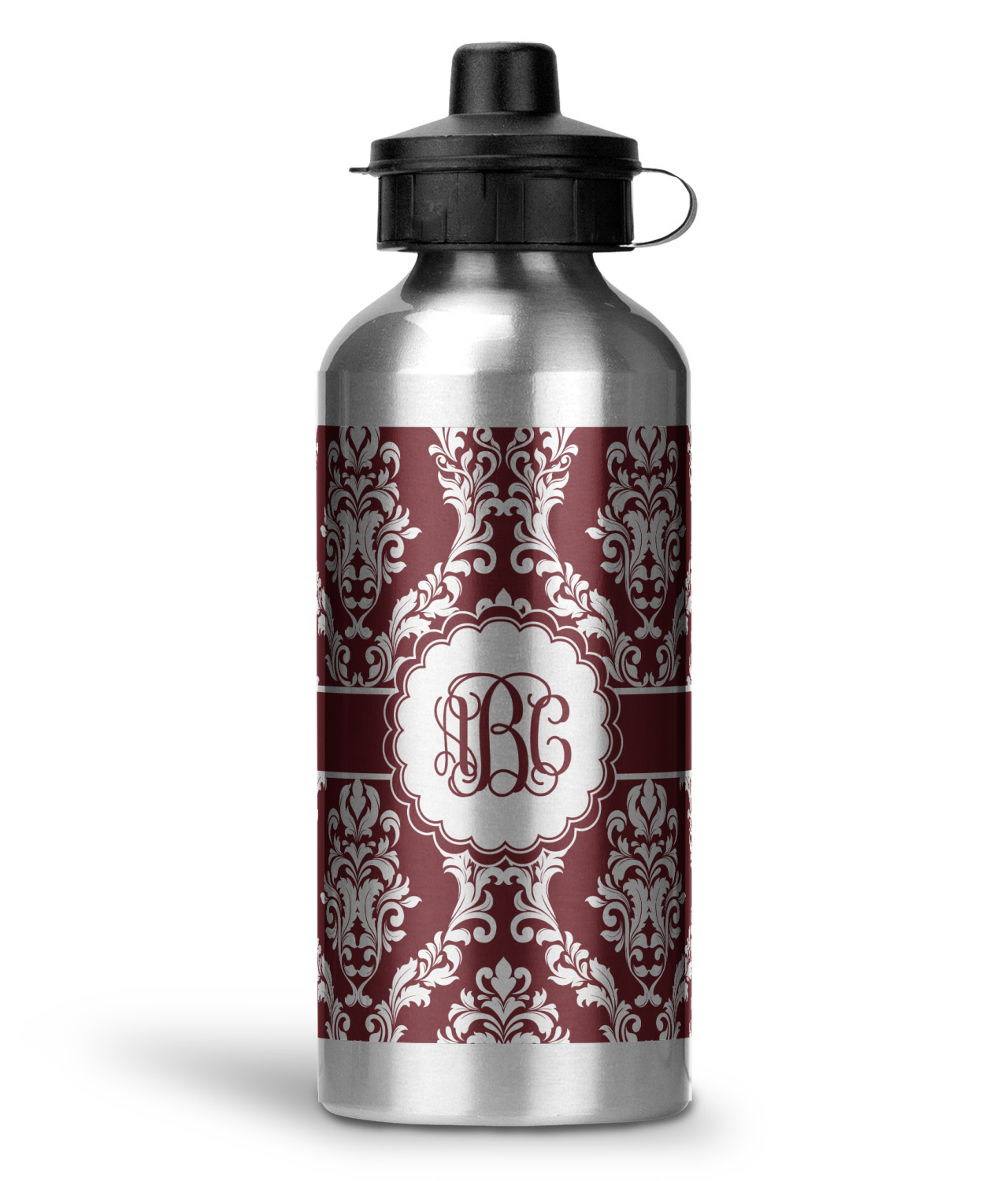 Maroon & White Water Bottle - Aluminum - 20 oz (Personalized ...