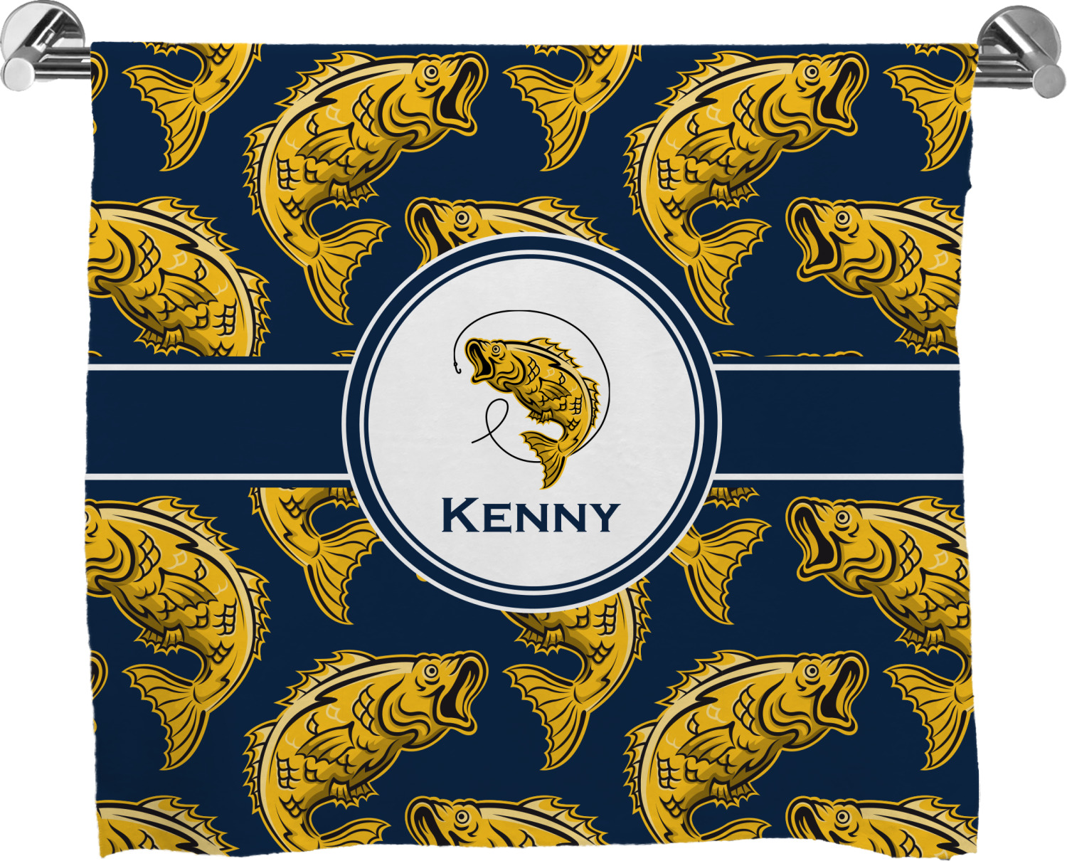 Custom Fish Bath Towel (Personalized) | YouCustomizeIt