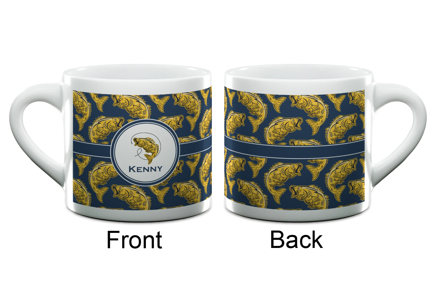 Fish Double Shot Espresso Cup - Single (Personalized) - YouCustomizeIt