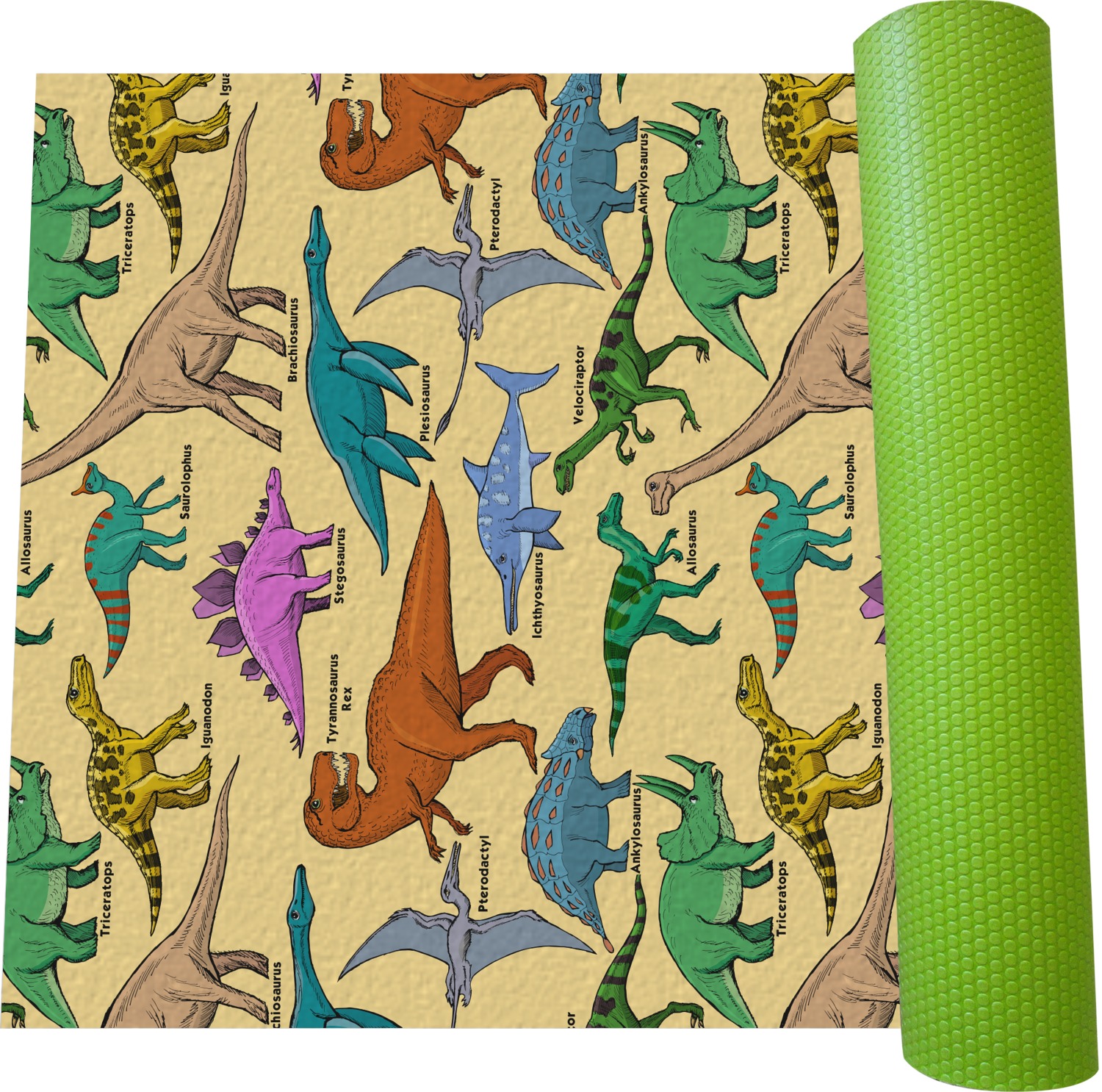 Dinosaurs Yoga Mat (Personalized) - YouCustomizeIt