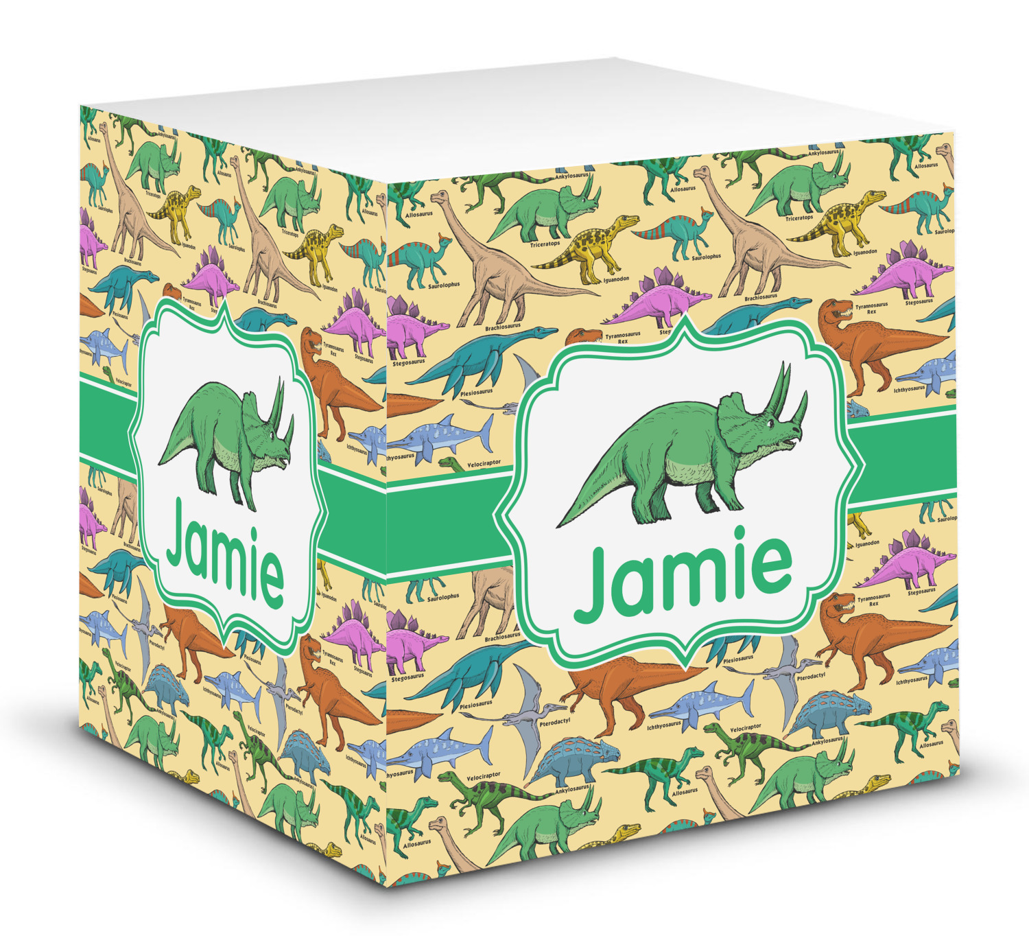 Dinosaurs Sticky Note Cube (Personalized) - YouCustomizeIt