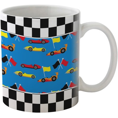 Checkers & Racecars Coffee Mug (Personalized) - YouCustomizeIt