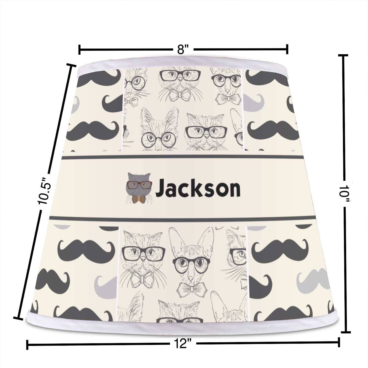 Custom Hipster Cats & Mustache Empire Lamp Shade (Personalized ...