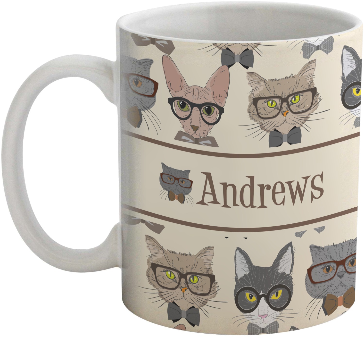 Hipster Cats Coffee Mug (Personalized) - YouCustomizeIt