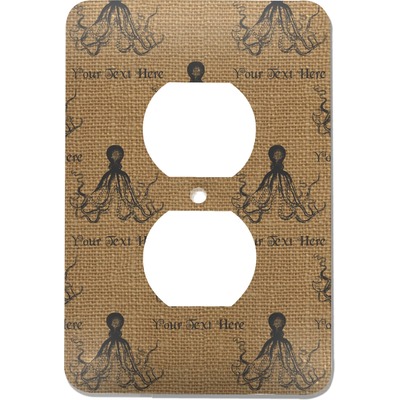 Custom Octopus & Burlap Print Electric Outlet Plate (Personalized ...