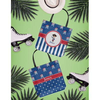 Custom Blue Pirate Canvas Tote Bag (Personalized) | YouCustomizeIt