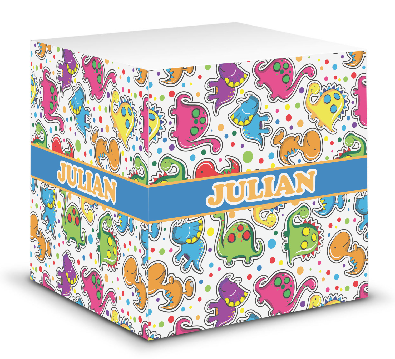 Custom Dinosaur Print Sticky Note Cube (Personalized) | YouCustomizeIt