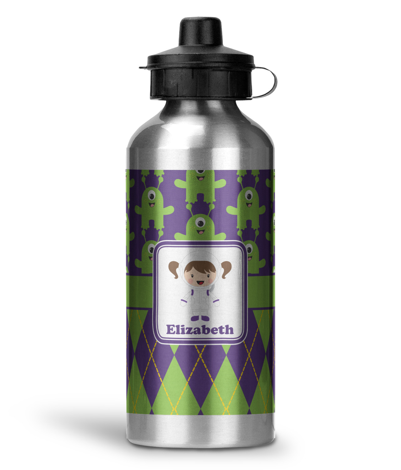 Astronaut, Aliens & Argyle Water Bottle - Aluminum - 20 oz ...