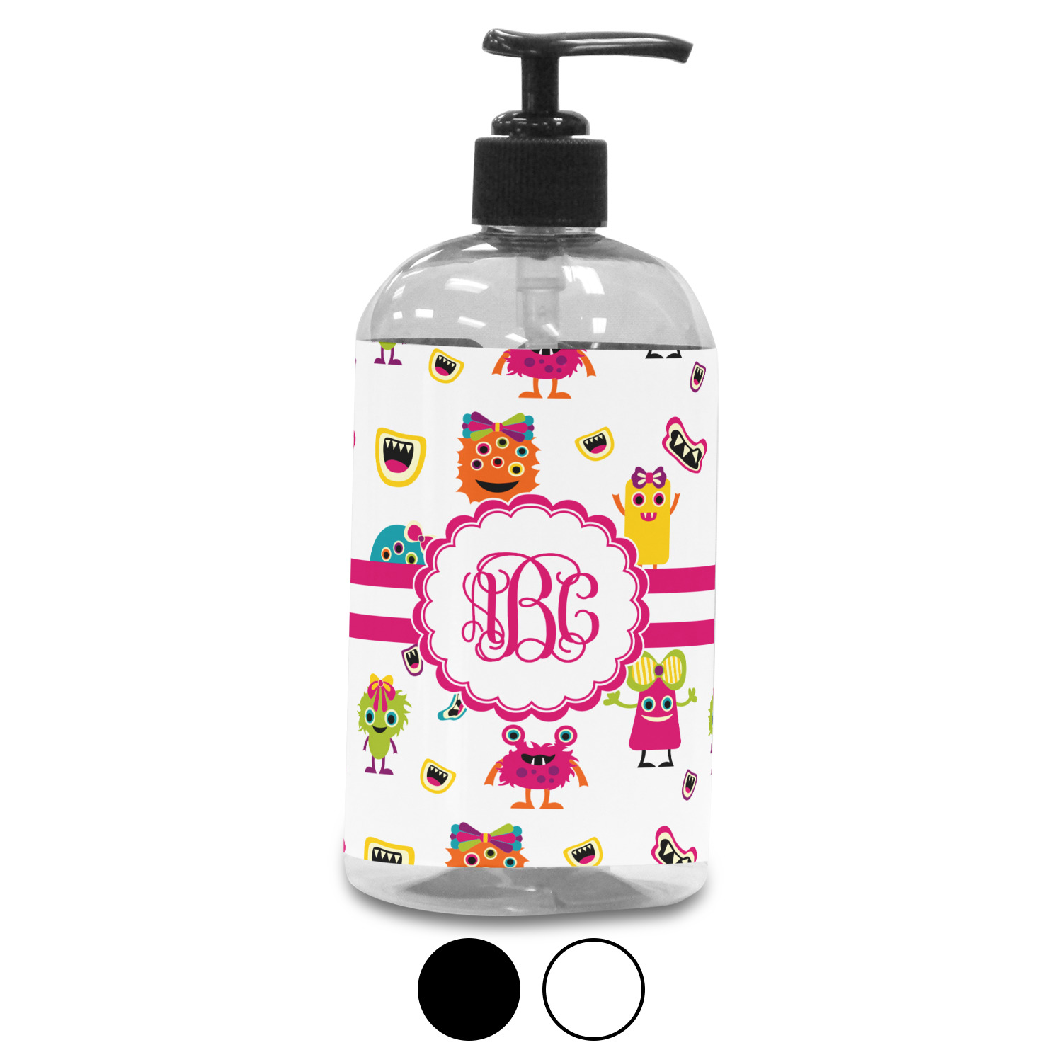 Girly Monsters Plastic Soap / Lotion Dispenser (Personalized ...
