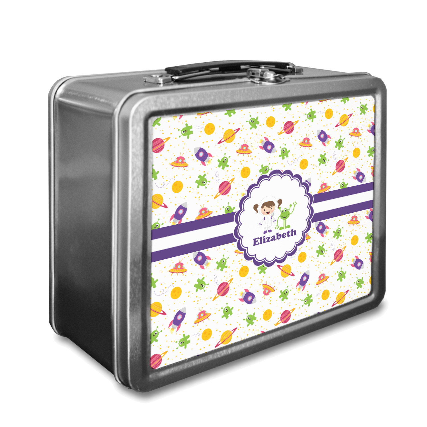 Custom Girls Space Themed Lunch Box (Personalized) | YouCustomizeIt